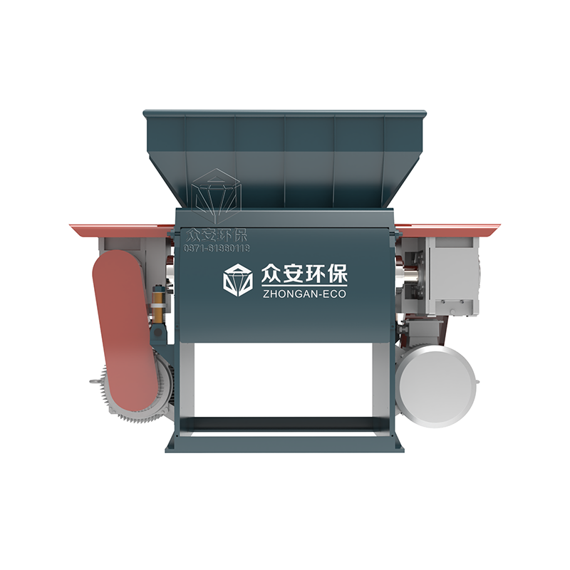 Heavy Duty Double Shaft Industrial Solid Waste Fine Shredder with V ...